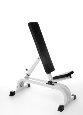 Banco inclinable BM - 538 ajustable, en metal negro - Homy.es