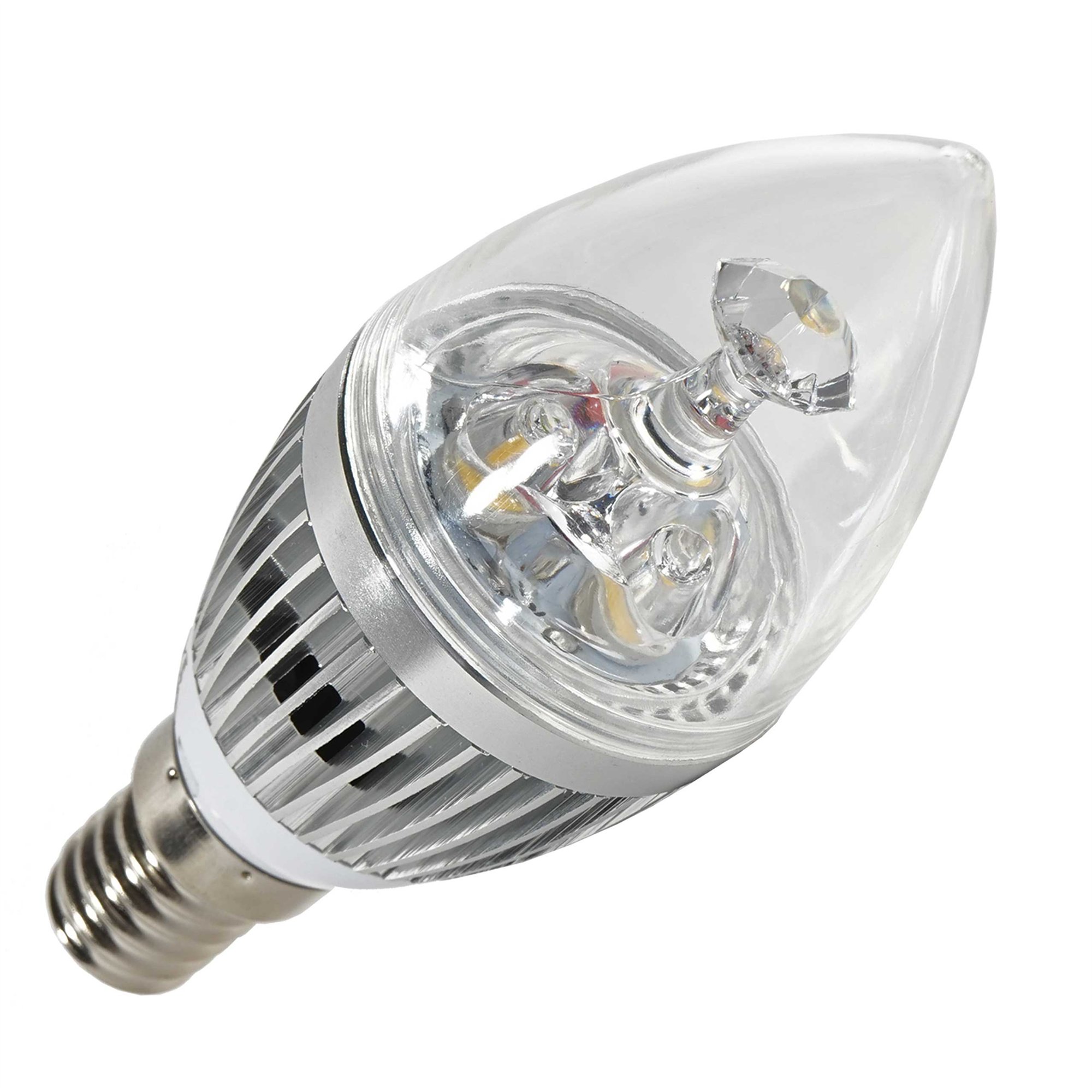 Bulbo de lámpara de luz LED de 3W E14, 3 LED, blanco caliente, cubierta ...