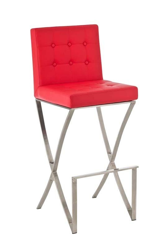 Taburete de Bar BRUNO PRO, en acero inoxidable, asiento y respaldo ...