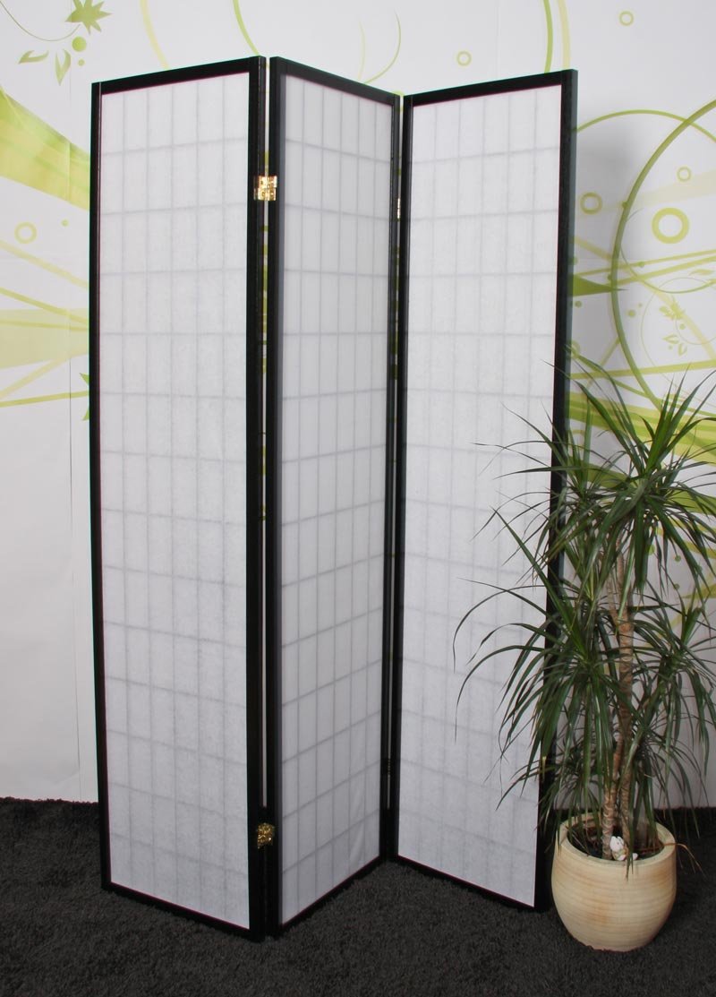 Biombo divisor M10304 en madera, color negro - Homy.es