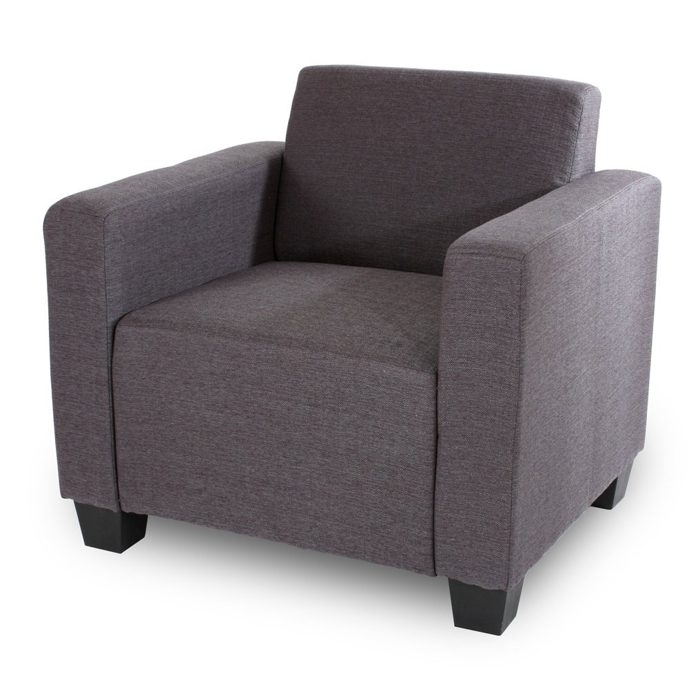 Sillon Modular LYON de 1 plaza, Gran acolchado, tapizado en textil ...