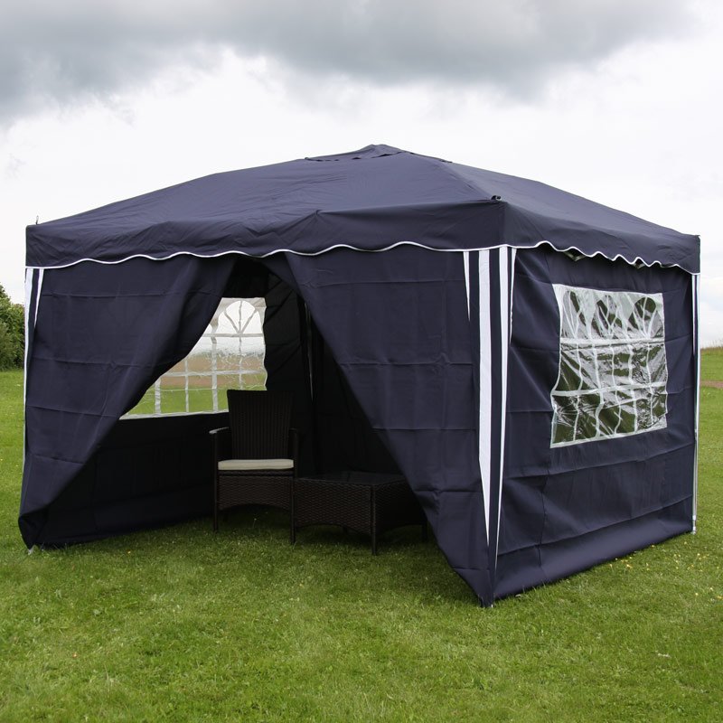 Carpa plegable N17, dimensiones 3x3m + 4 paneles laterales, estructura ...
