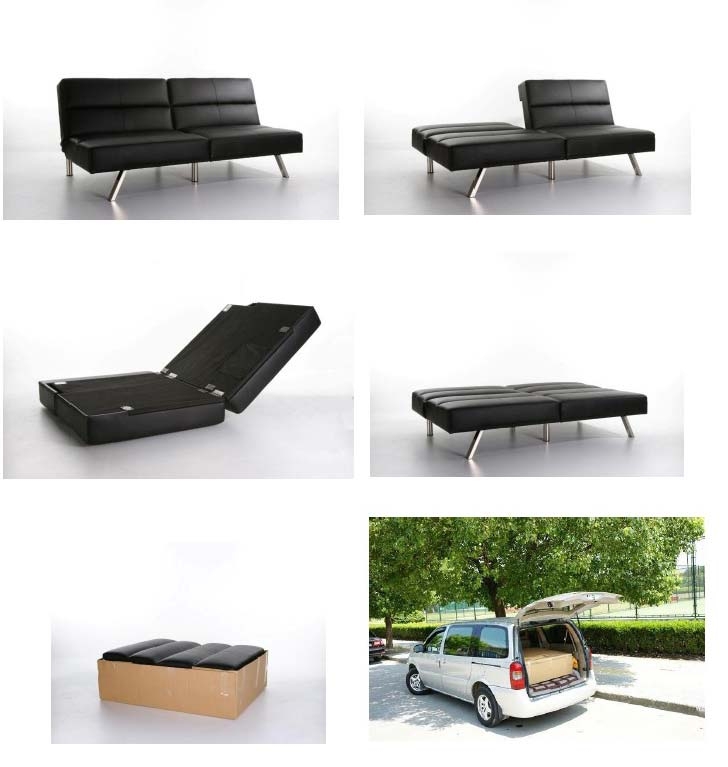 Sofá-Cama de 3 plazas DARWIN en microfibra color roja - Homy.es