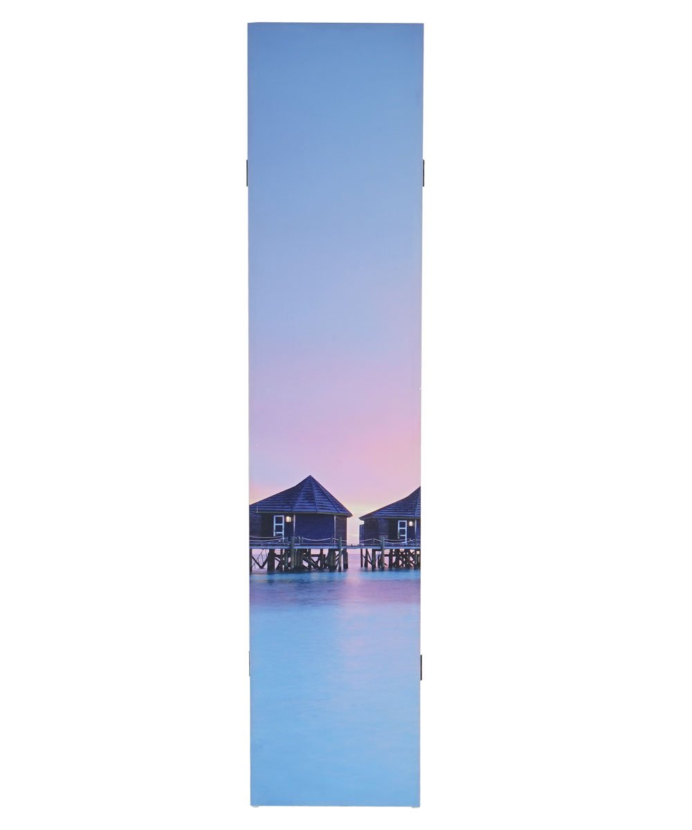 Biombo decorativo SUNSET, iluminación led, motivo playa - Homy.es